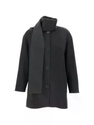 Max Mara Wool Coat With Scarf Detail