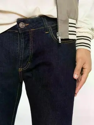 YES LONDON Logo Plaque Slim-fit Jeans