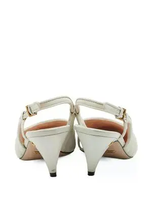 Gucci Quilted Slingback Pumps - White