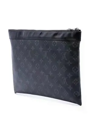 LOUIS VUITTON Monogram Eclipse Discovery Pochette Gm Clutch Bag