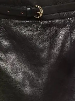 Gucci Belted Leather Mini Skirt