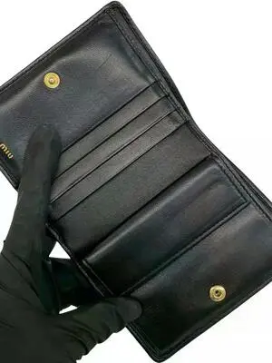 Miu Miu 2010-2026 Matelasse Leather Bifold Wallet Small Wallets