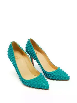 CHRISTIAN LOUBOUTIN Pigalle Spikes Pumps - Blue