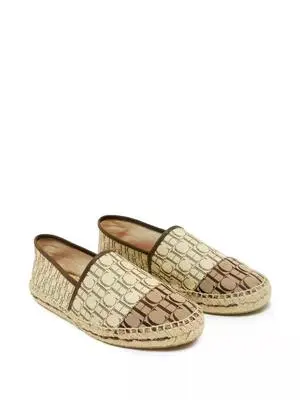 Carolina Herrera Jacquard Canvas Espadrilles - Neutrals
