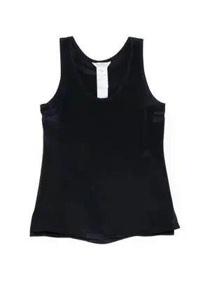 Max Mara Silk Scoop Neck Sleeveless Top - Blue
