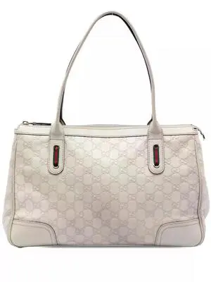 Gucci Embossed Web Detail Tote Bag