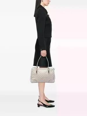 Gucci Embossed Web Detail Tote Bag
