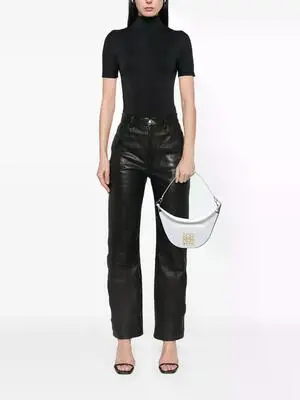 Loewe Loewe Anagram Leather Luna Hobo Bag White