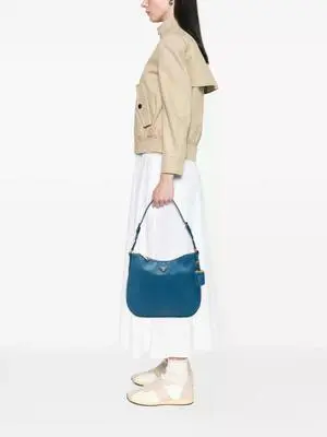 Prada Saffiano Lux Shoulder Bag - Blue