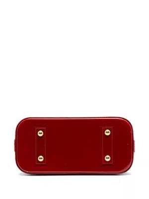 LOUIS VUITTON Monogram Vernis Alma Bb Satchel - Red