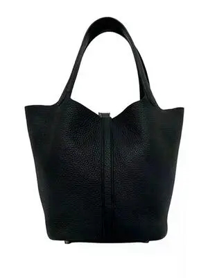 Hermès Clemence Picotin Lock 22 Handbag - Black