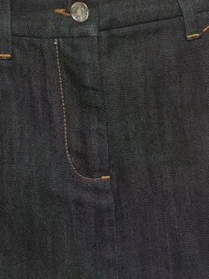 Dolce & Gabbana Denim Mini Skirt With Contrast Stitching