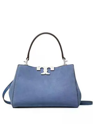 Tory Burch Tory Burch Eleanor Nubuck Mini Satchel Blue