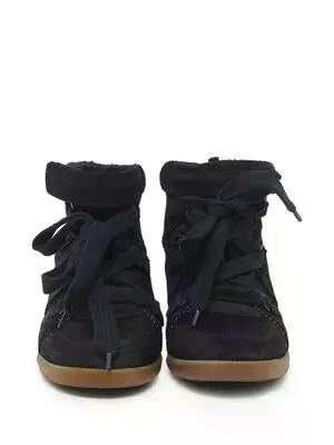 Isabel Marant Étoile Bobby Wedge Lace-up Sneakers - Black