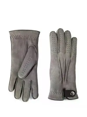 Brunello Cucinelli Suede Shearling Gloves - Grey