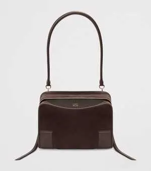 Loewe Medium Suede Amazona 180 Top-handle Bag - Beige