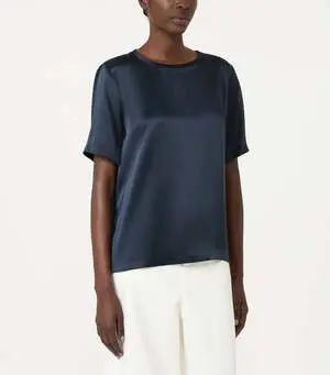 Max Mara Silk T-shirt - Navy