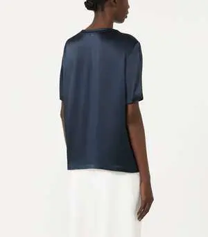 Max Mara Silk T-shirt - Navy