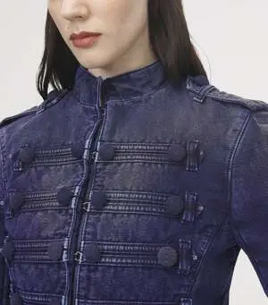 Alexander McQueen Military-inspired Denim Jacket