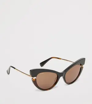 Max Mara Tortoiseshell Cat Eye Sunglasses - Beige