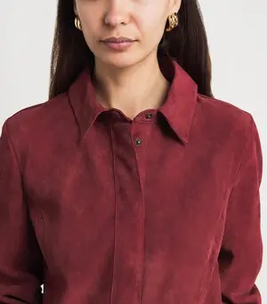 FRAME Suede Shirt - Red