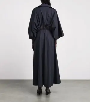 Palmer//harding Cotton Stripe Resilient Maxi Shirt Dress