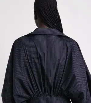 Palmer//harding Cotton Stripe Resilient Maxi Shirt Dress