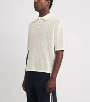 Commas Open-weave Polo Shirt