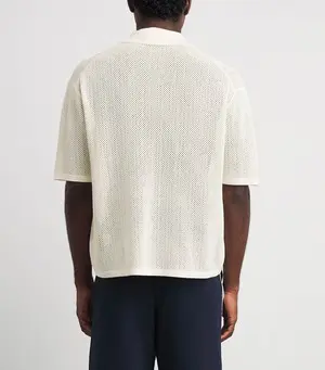 Commas Open-weave Polo Shirt