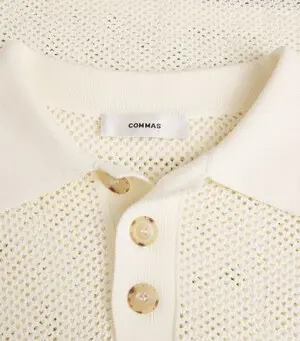 Commas Open-weave Polo Shirt