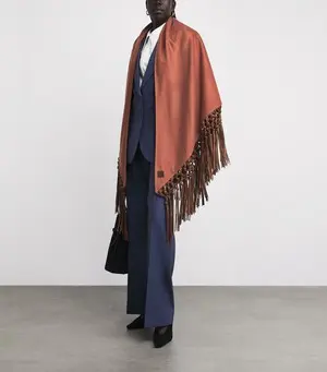Colombo Cashmere Fringe-detail Shawl