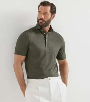 Brunello Cucinelli Virgin Wool-silk-cotton Polo Shirt