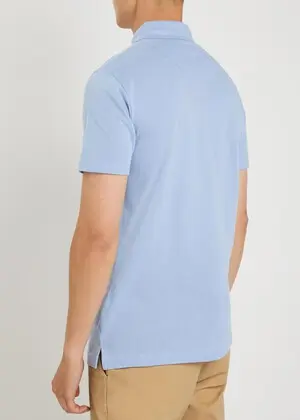 Sunspel Cotton-mesh Polo Shirt - Blue