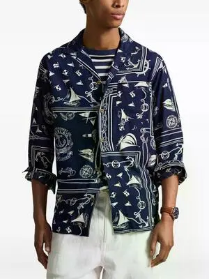 Polo Ralph Lauren Nautical-print Bandana-patchwork Shirt