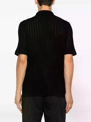 Tagliatore Oliver Open-knit Short-sleeve Shirt