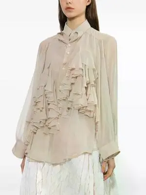 Comme Des Garçons Ruffled Blouse