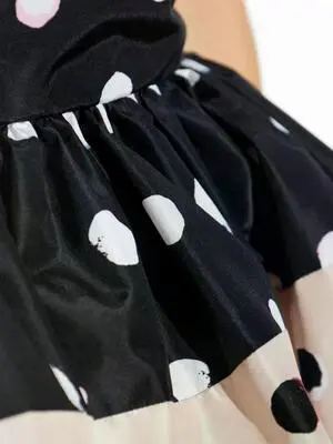 Fendi Polka Dot Strapless Mini Dress