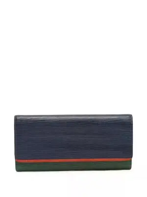 LOUIS VUITTON 2017 Flore Épi-leather Wallet - Blue
