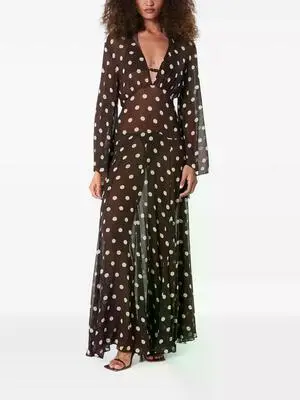 NICHOLAS Marella Viscose Georgette Maxi Dress - Brown