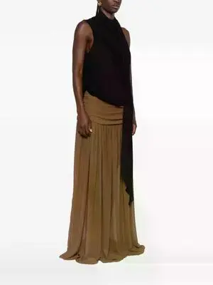DE LA VALI Menorca Draped Sleeveless Top - Black
