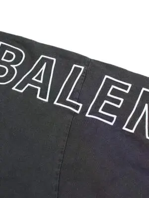 Balenciaga Logo Embroidered Oversized T-shirt - Grey