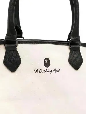 A BATHING APE Logo Print Tote Bag