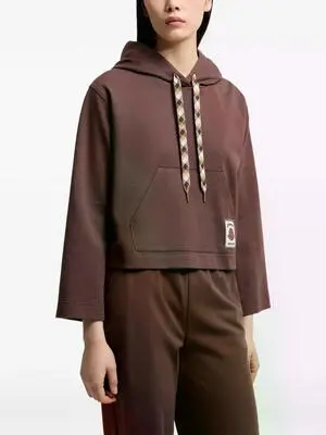 Moncler Logo-patch Cropped Hoodie