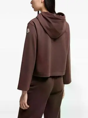 Moncler Logo-patch Cropped Hoodie
