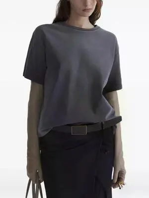 MUGLER Short Sleeve Logo T-shirt - Neutrals
