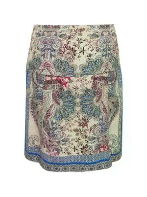 Etro Floral Print Mini Skirt - Neutrals