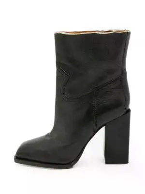 Saint Laurent Jodie Ankle Boots With Block Heel - Black
