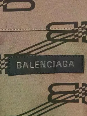 Balenciaga Monogram-print Oversized Shirt - Neutrals