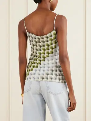 Missoni Metallic Crochet-knit Tank - Multi