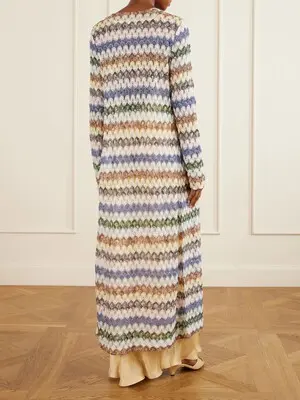 Missoni Striped Crochet-knit Cardigan